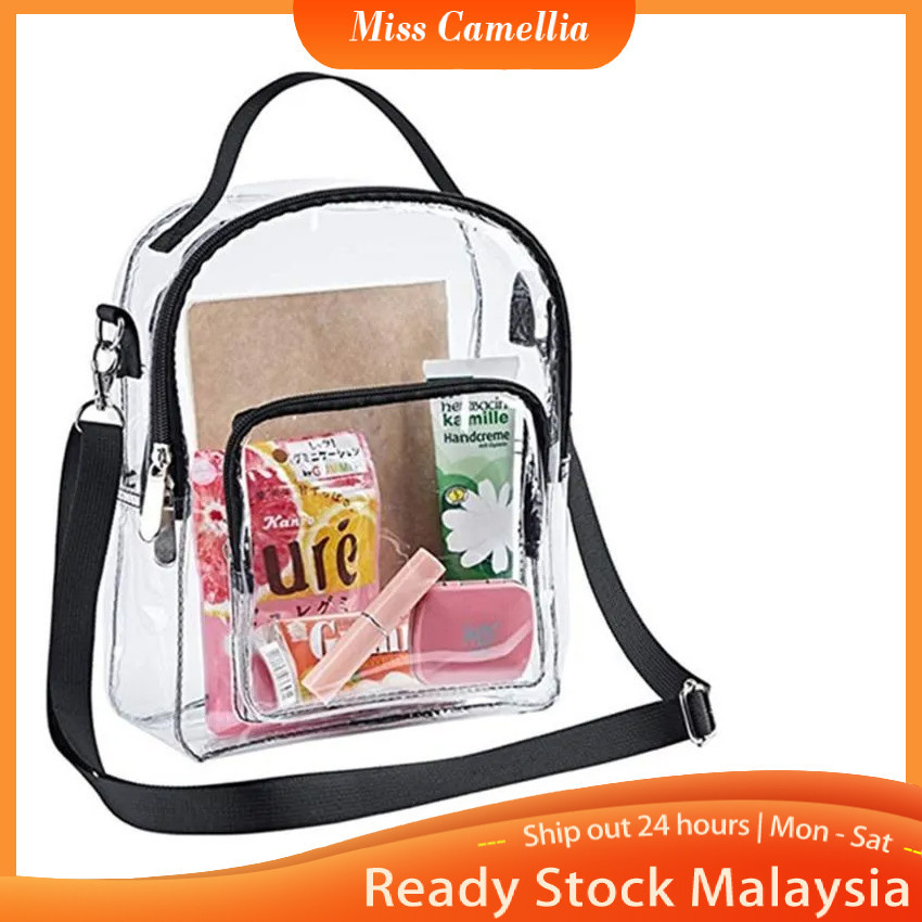 Transparent Sling Bag Women Single Sling Strap Crossbody Pouch Shoulder ...
