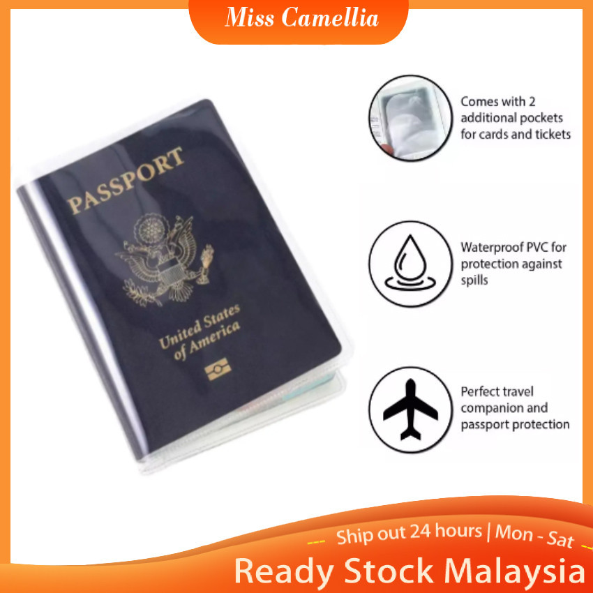 Clear Plastic PVC Passport Cover holder Passbook Paspot Pasport Covers ...