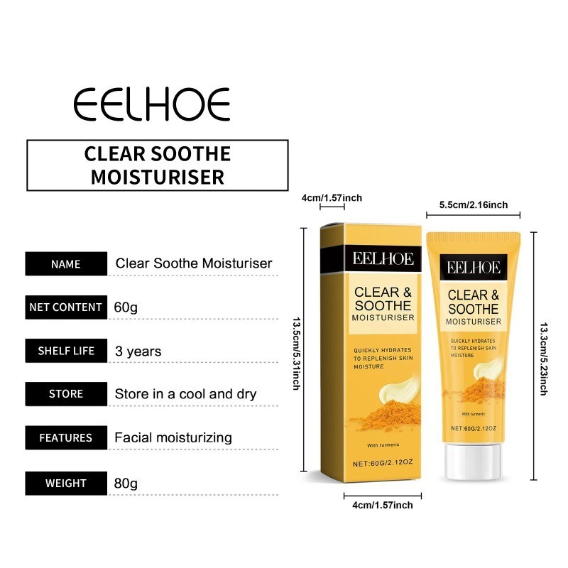 EELHOE Turmeric Cream Hydrating Face Tightening Repair Skin Facial ...