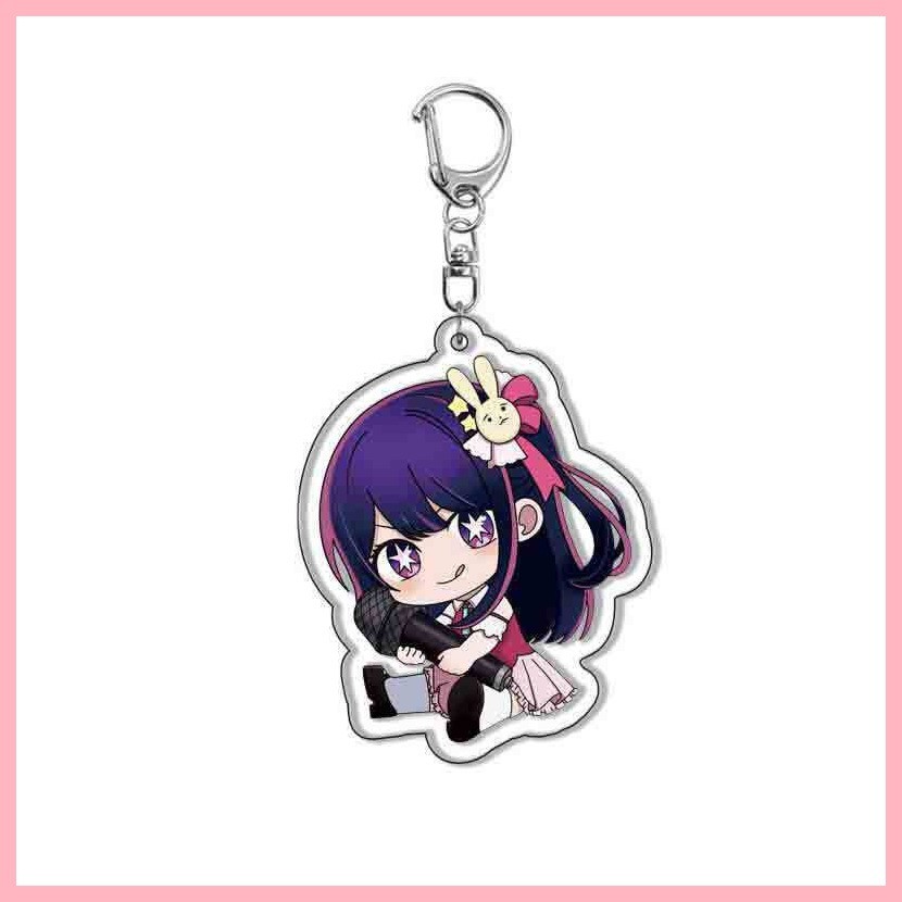 Keychain Oshi no Ko Hoshino Ai Hoshino Akuamarin Hoshino Rubii My Push ...