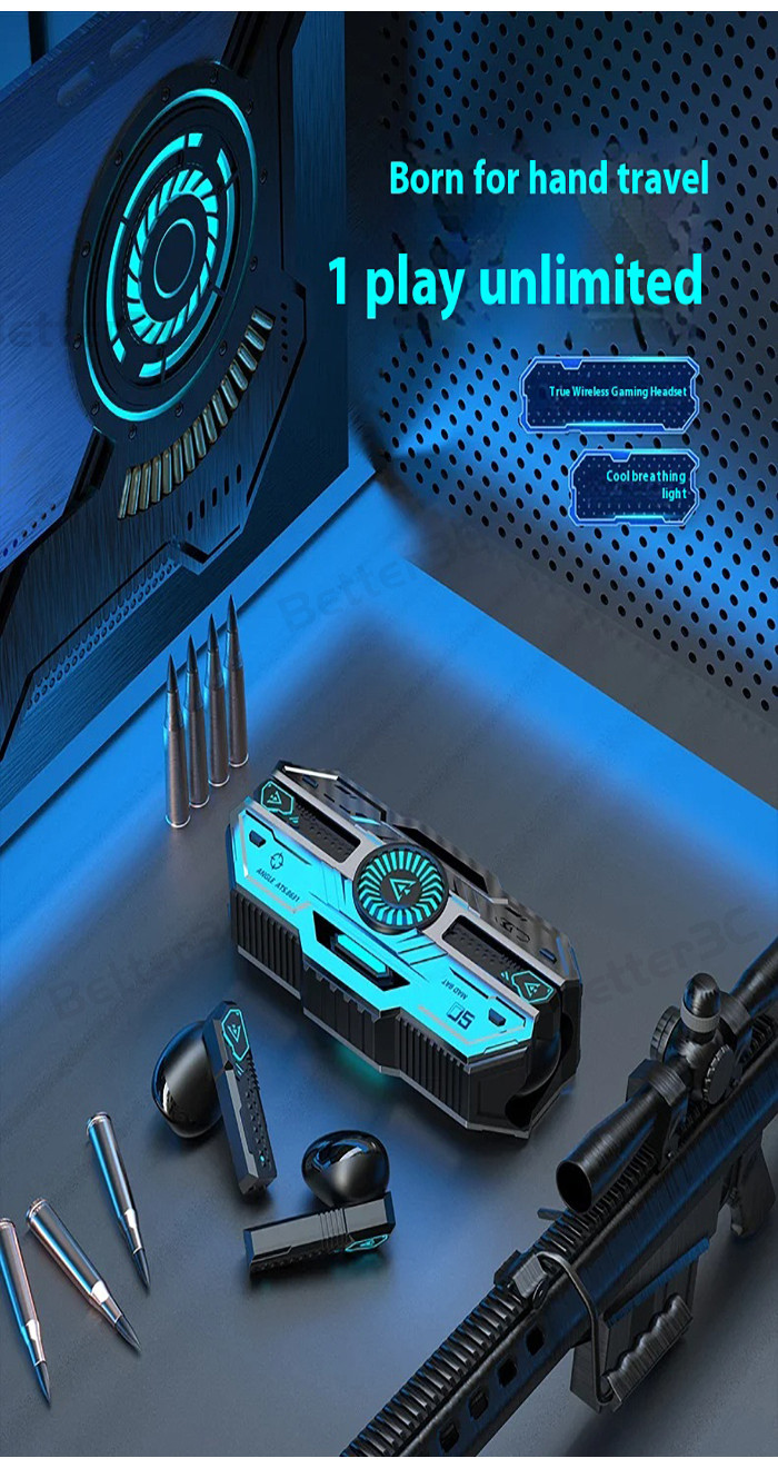 TWS Mech style E-sports Gaming headset Bluetooth No latency gaming ...