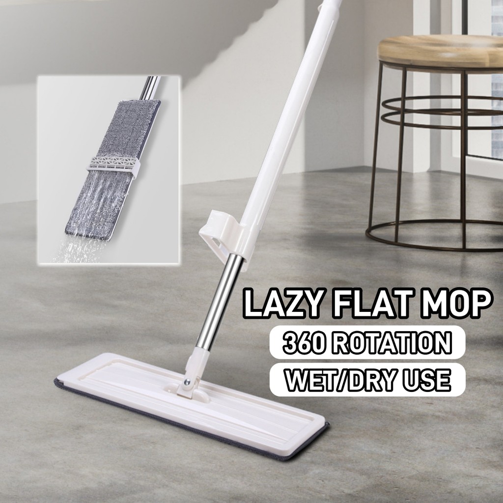 Lazy Flat Mop 360 Rotation Mop Floor Cleaning Magic Mop Microfiber ...