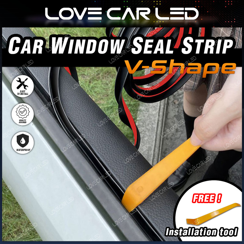 Car Window Seal Strip V-Shape Side Window Rubber Sealing Strip Auto ...