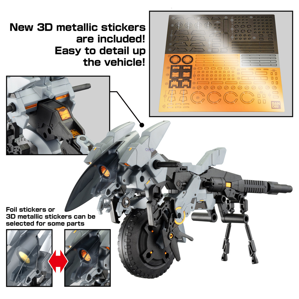Bandai 30MM 1/144 Extended Armament Vehicle (Metal Cannon Bike Ver ...