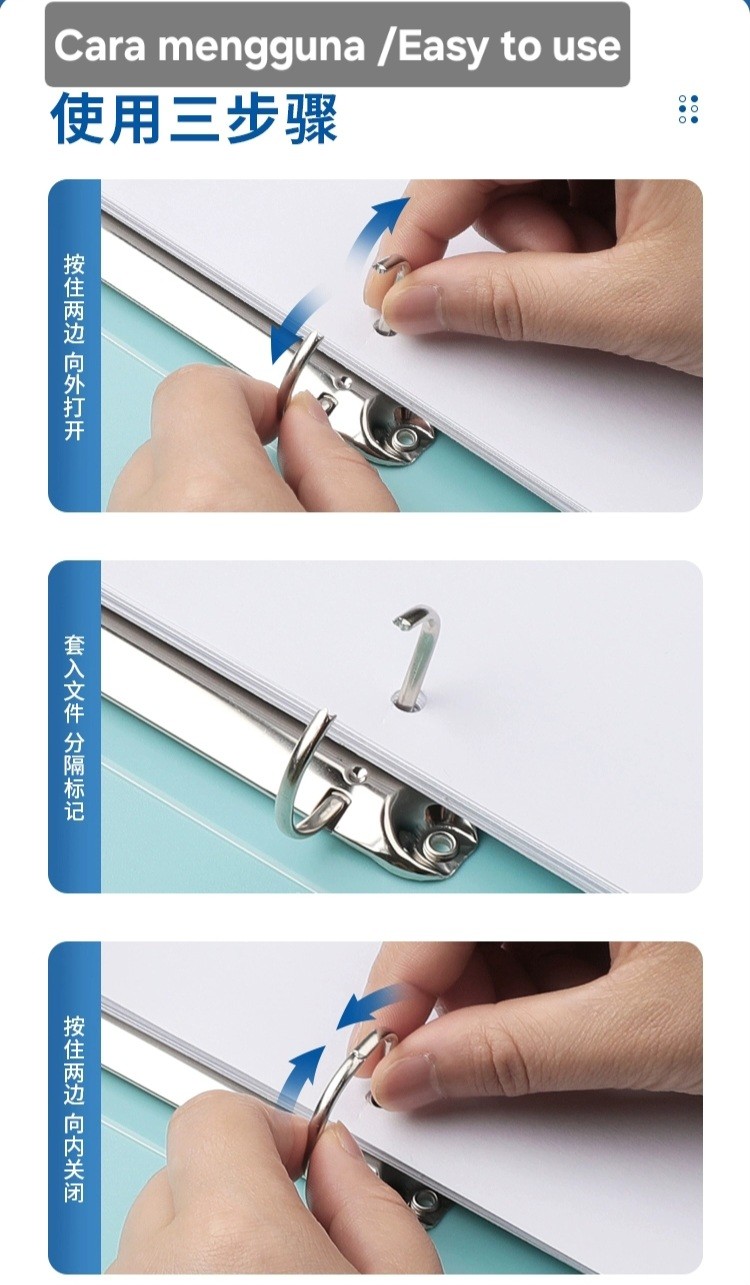 A4 Fail Cincin 2D A4 Arch File 2D Ring File PP 38mm Fail Pejabat 2D ...