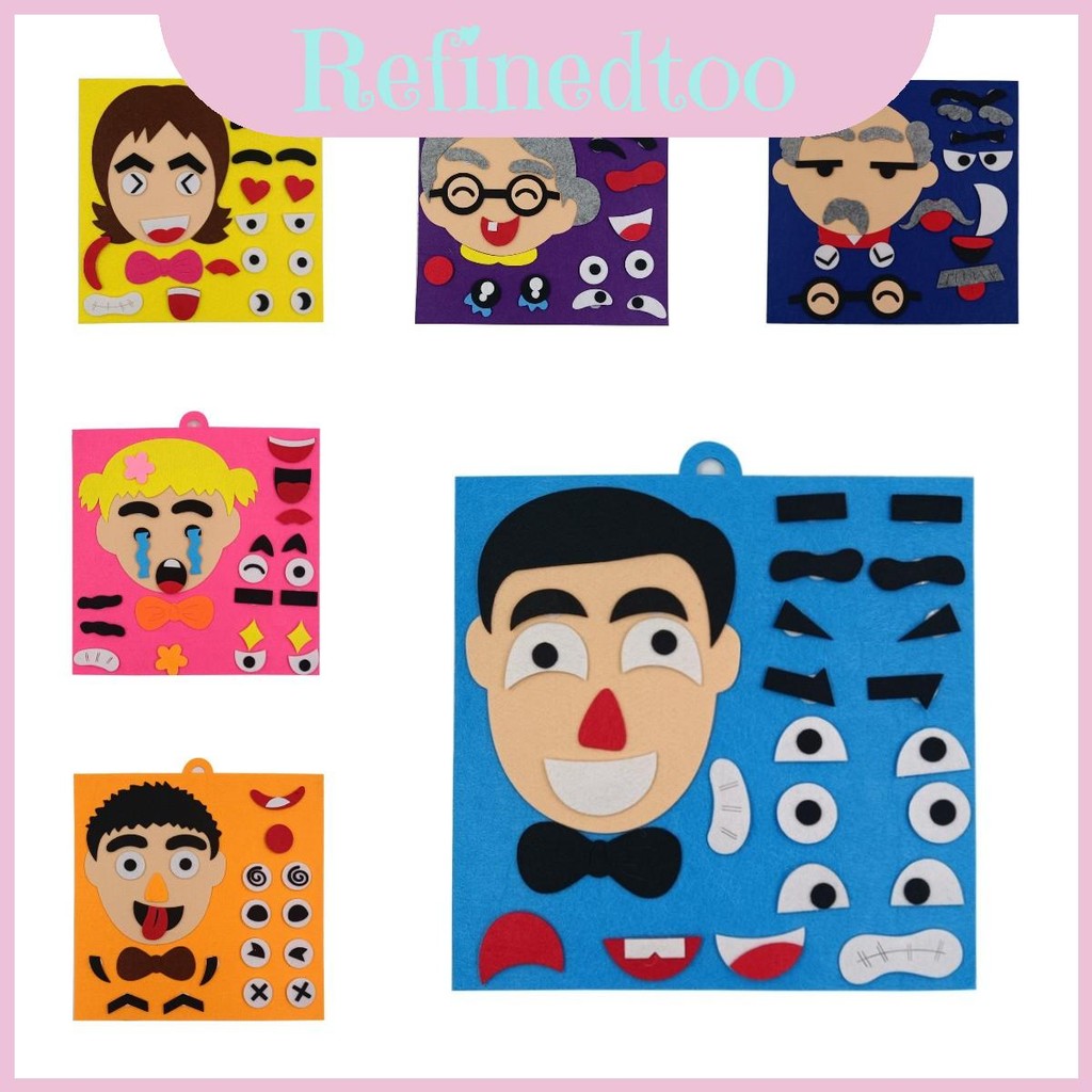 Changing Facial Feature Puzzle Kit For Early Childhood Non-woven ...