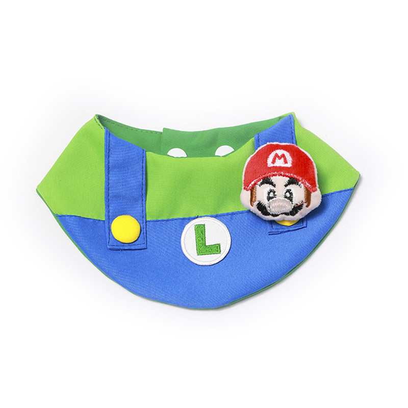 Super Mario Pet Costume Bib Cute Cartoon Outfit for Cats and Small Dogs ...