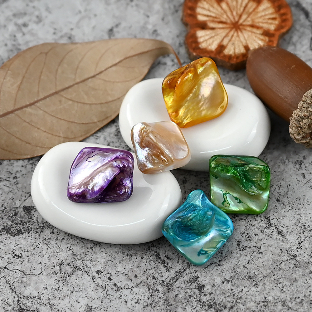 10pcs Irregular Natural Shell Buttons 1.6-2.3cm - Colorful Vintage ...