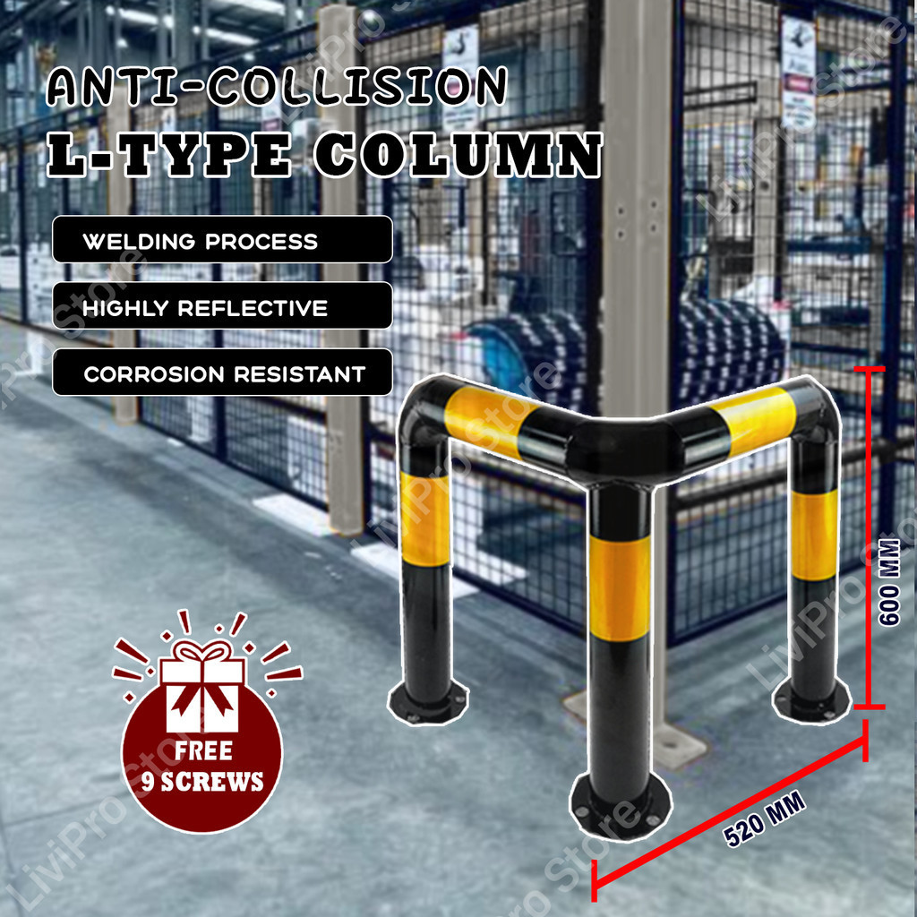 L-Shaped Steel Pipe Column L Type Guardrail Guard Car Anti-Collision ...
