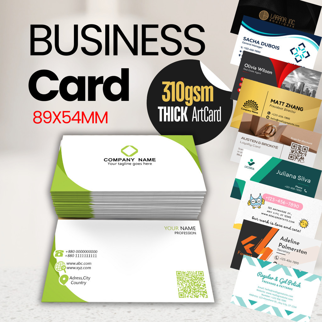 Double sided business card name card gift card loyalty card thick card ...