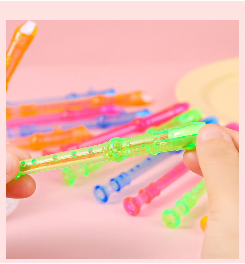 Candy Color Transparent Small Flute Mini Recorder Playing Instrument ...