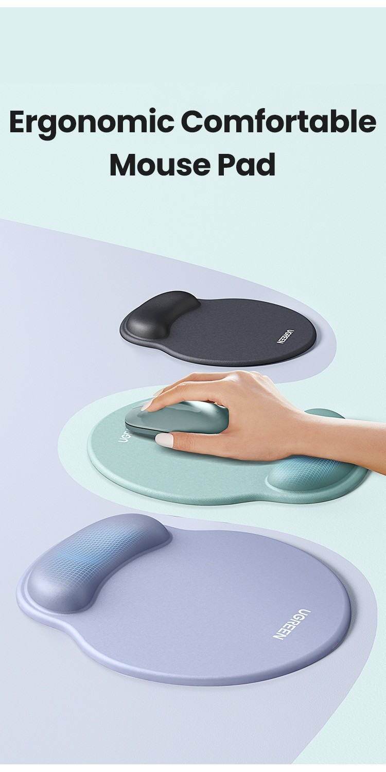 UGREEN Ergonomic Mouse Pad with Wrist Rest Support Soft Skin-friendly ...