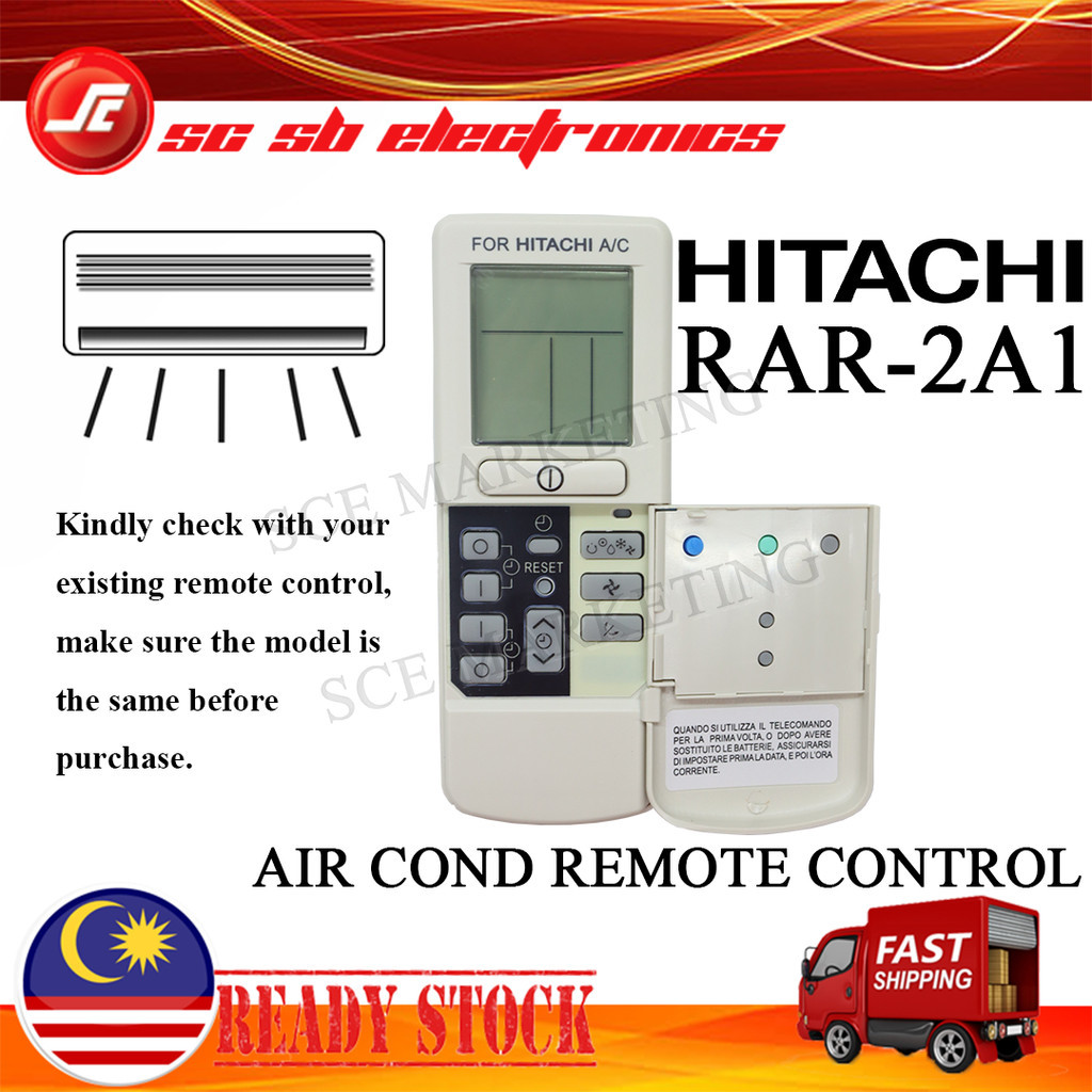 HITACHI AIRCOND REMOTE CONTROL REPLACEMENT FOR HITACHI RAS-18CH1/RAS ...