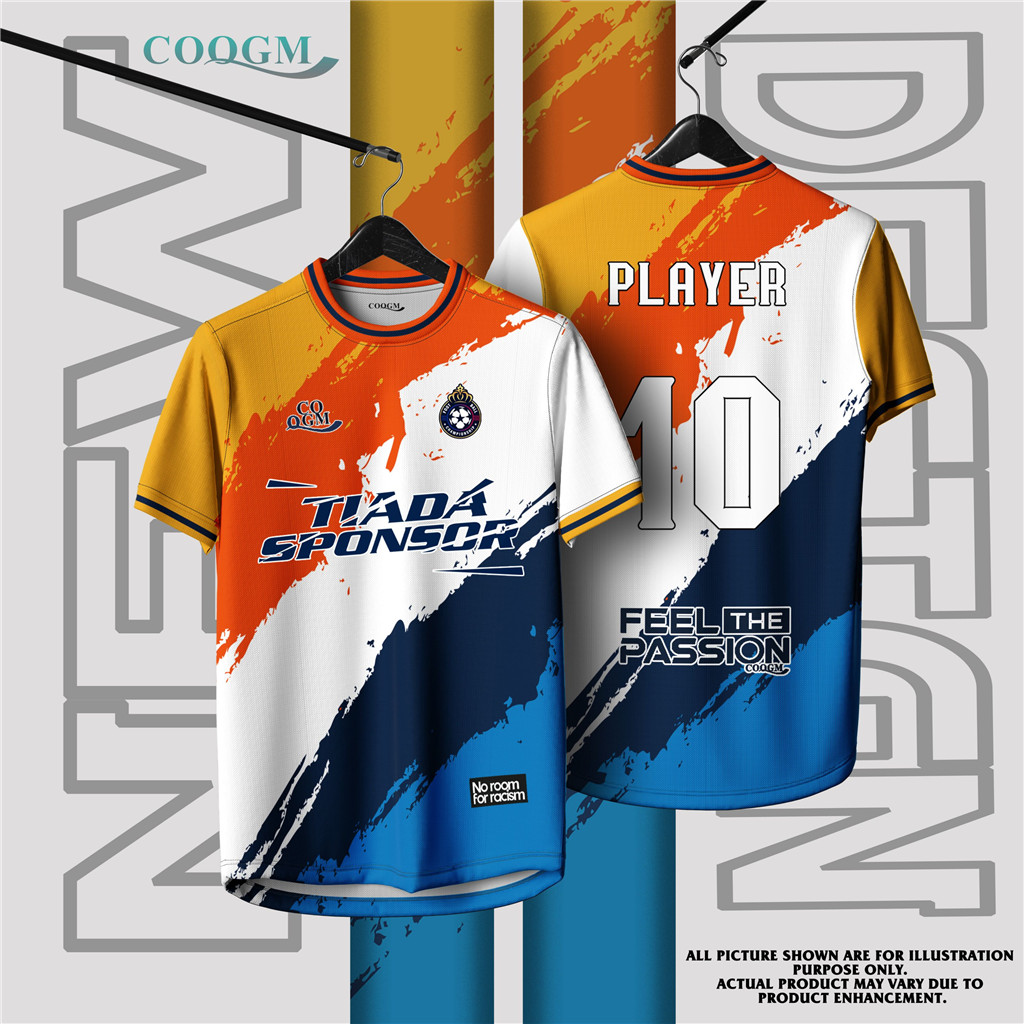 COQGM Original four colour- Futsal Football baju jersey custom name ...