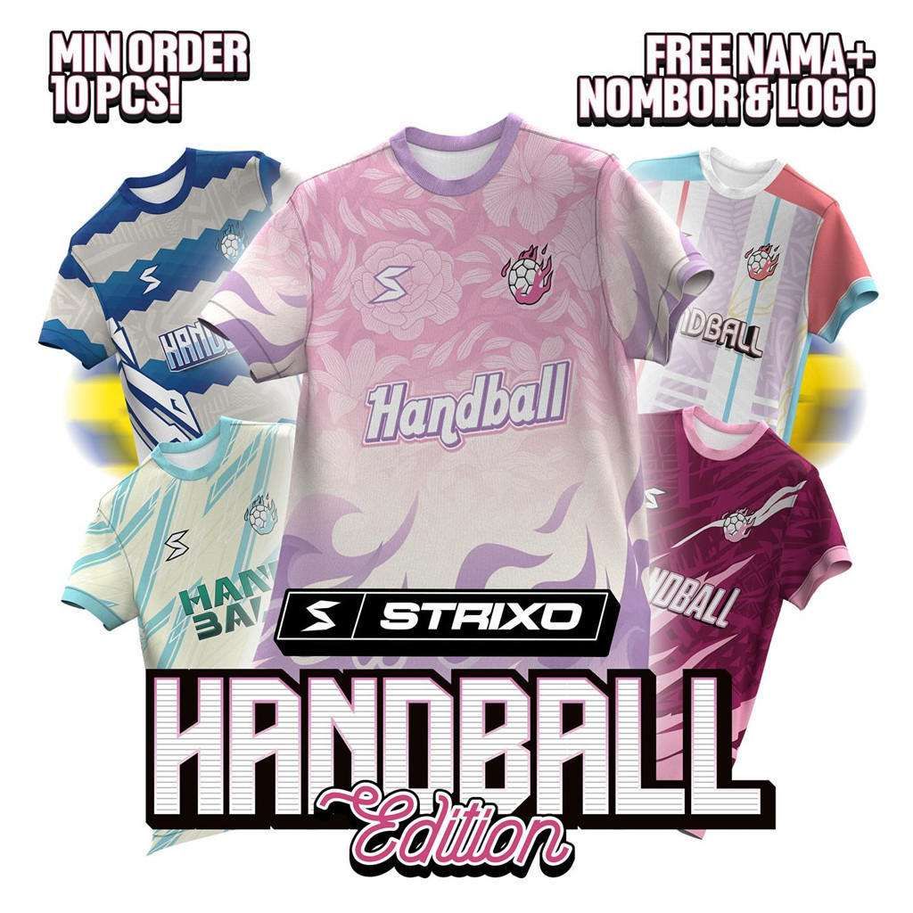 New Design HANDBALL Jersey Baju Bola Murah Jersey Unisex Custom Name ...