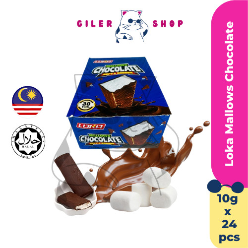 Loka Mallows Chocolate 24pcs Per Box | Shopee Malaysia