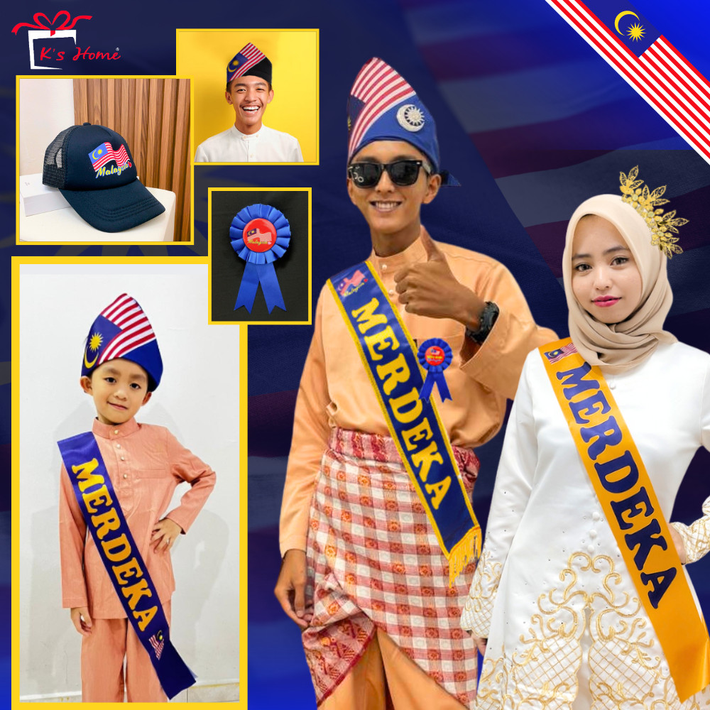 Tanjak Merdeka Kerongsang Sash Selempang Bagde Topi Merdeka Kanak-Kanak ...