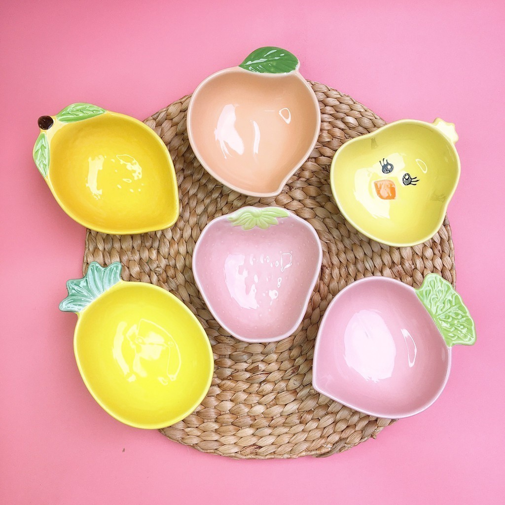 Eden Ceramic Fruit Shape Dish Sauce Bowl Kitchen Salad Plates 1pc ...