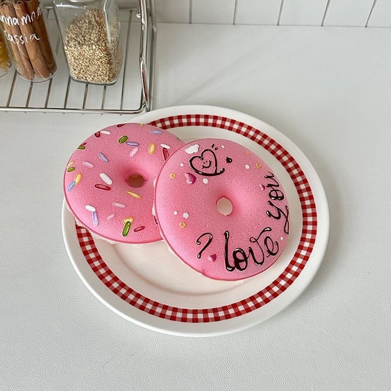 Donut Shape Dish Sponge Dopamine Color Sponge Portable Kitchen Cleaning ...