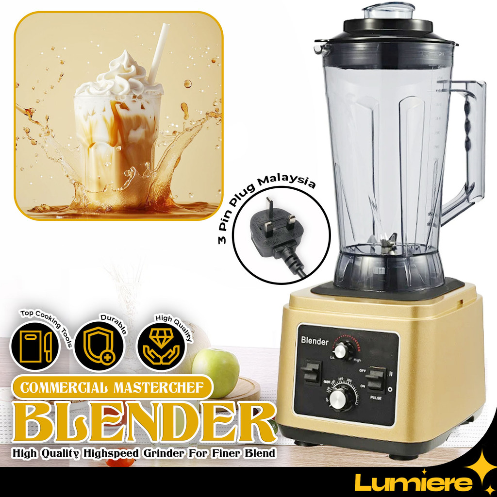 MASTERCHEF Commercial Highspeed Blender 2800W Heavy Duty Kitchen ...