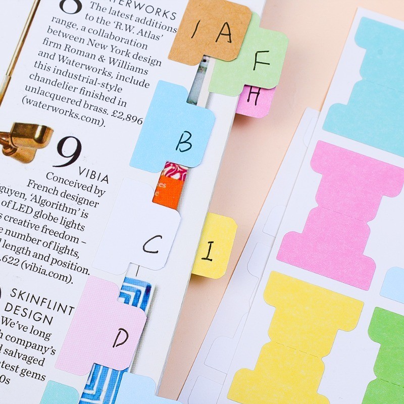 10Pcs/Pack Colorful Classification Index Stickers - Reading Book Page ...