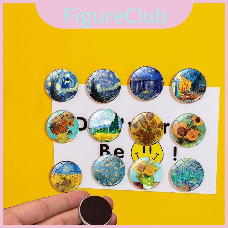 Unique Van Gogh Starry Night 25mm Round Crystal Magnets Decor ...