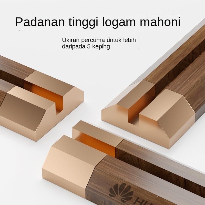 Kayu walnut dua muka pvc membalik halaman kad meja daun longgar jenama ...