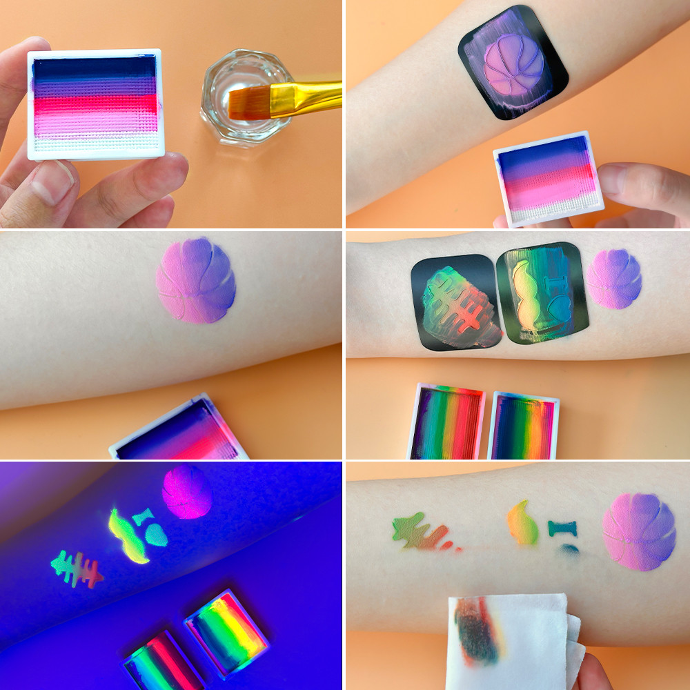 (Ready stock)VERONNI Halloween Makeup Water Activated Face Paint Split ...
