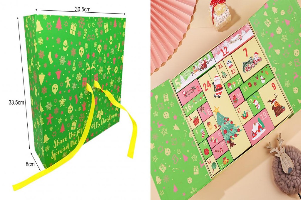 [SH] Festive Atmosphere Countdown Box Cute Christmas Patterns Countdown ...