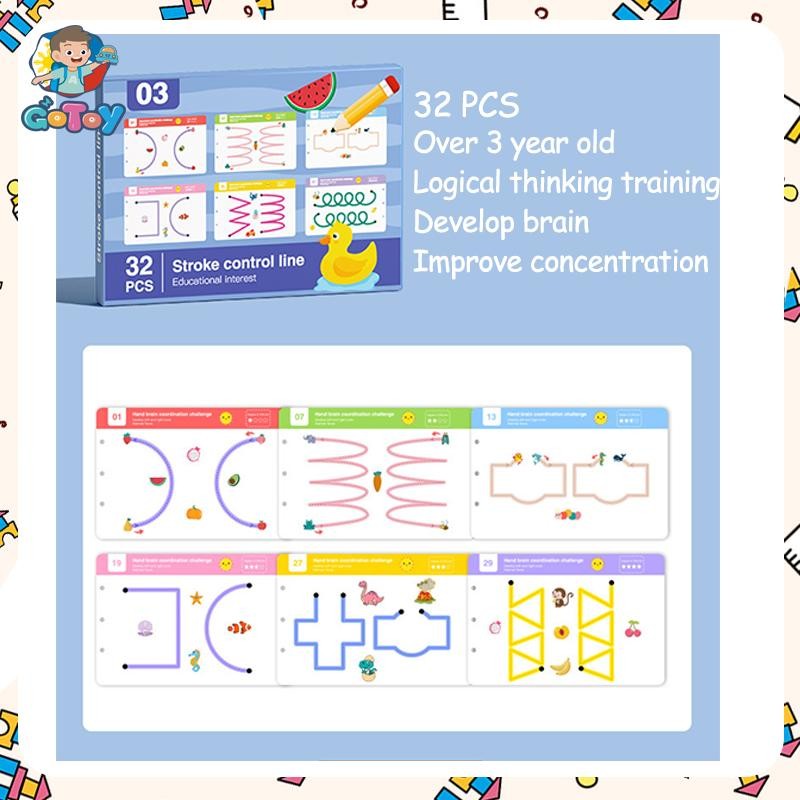 【3 Designs】Pen Control Training Copybook 64 Paper HardPen Calligraphy ...