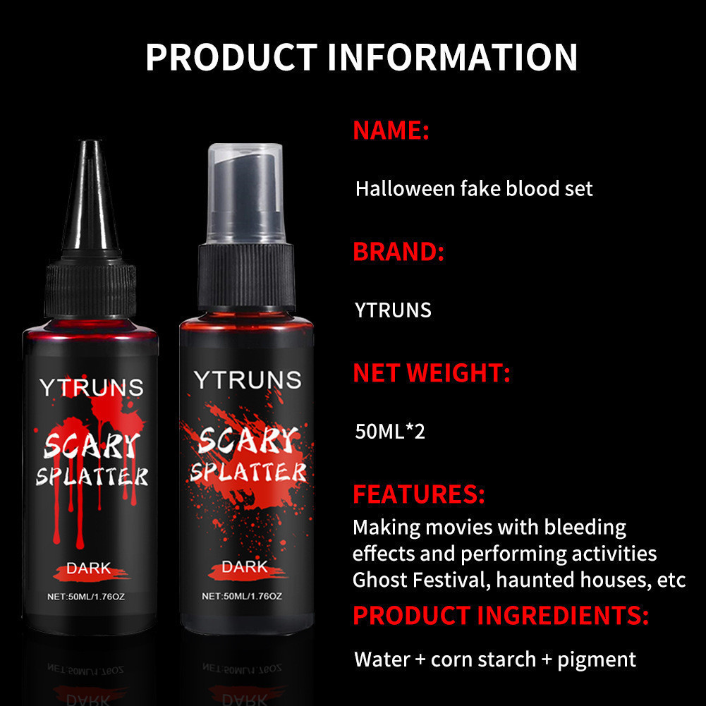 Halloween Cosplay Fake Blood Plasma Fake Vampire Teeth Scar Wax Zombie ...