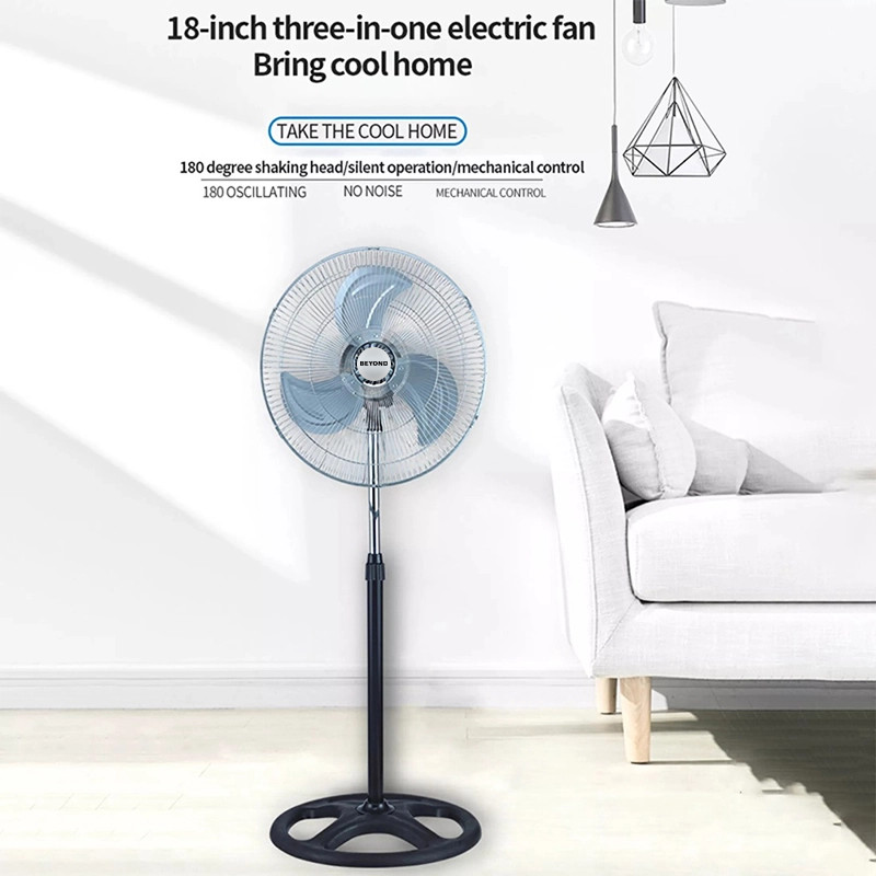Beyond 18 Inch 3 Blades Stand Fan 3 In 1 Adjustable 3 Wind Speed ...