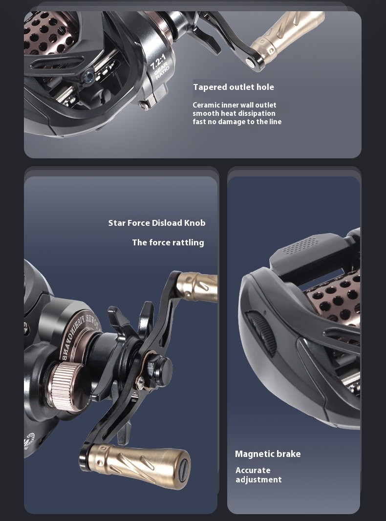 2025 New Style Baitcasting Reel Magnetic Braking System 7.2:1 Gear ...