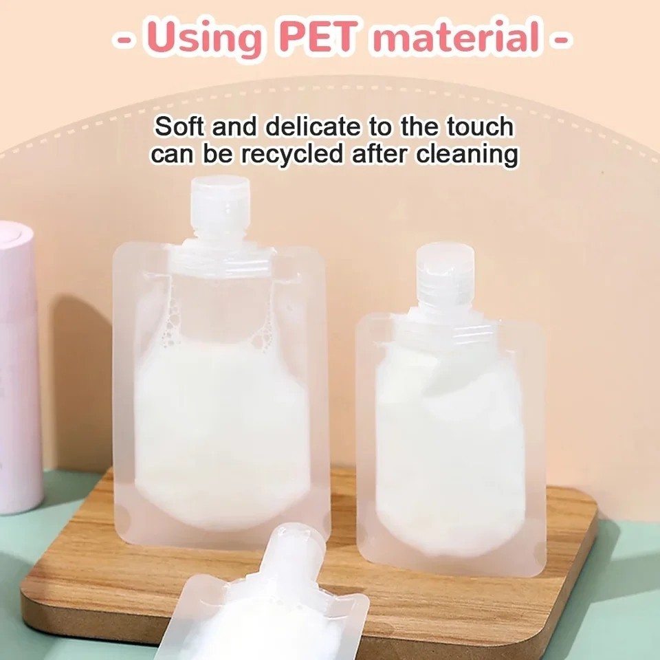 REFILLABLE SQUEEZE POUCH BOTTLE SPAY TRAVEL SIZE REFILLABLE EMPTY ...