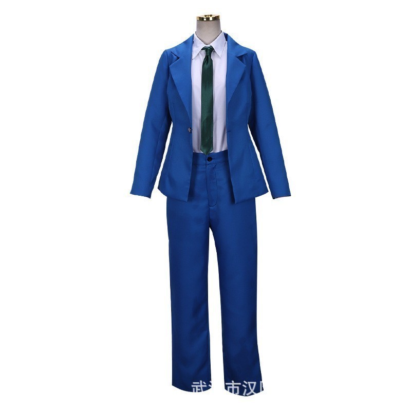 New Arrival Anime Conan Kudou Shinichi Mouri Ran Blue Coat Pants Skirt ...