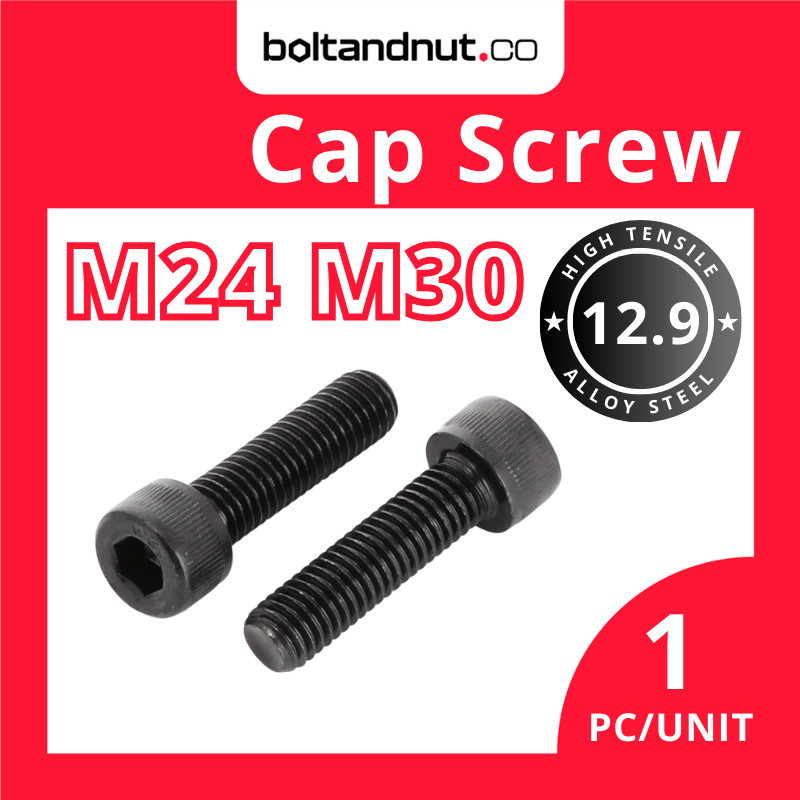M24 M30 Hex Socket Cap Screw DIN912 | Alloy Steel Grade 12.9 | Black Oxide | M24 Screw M30 Screw ...