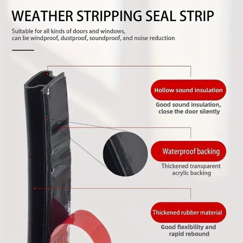 New Security Door Access Door Window Sealing Strip TPE Weatherproof ...