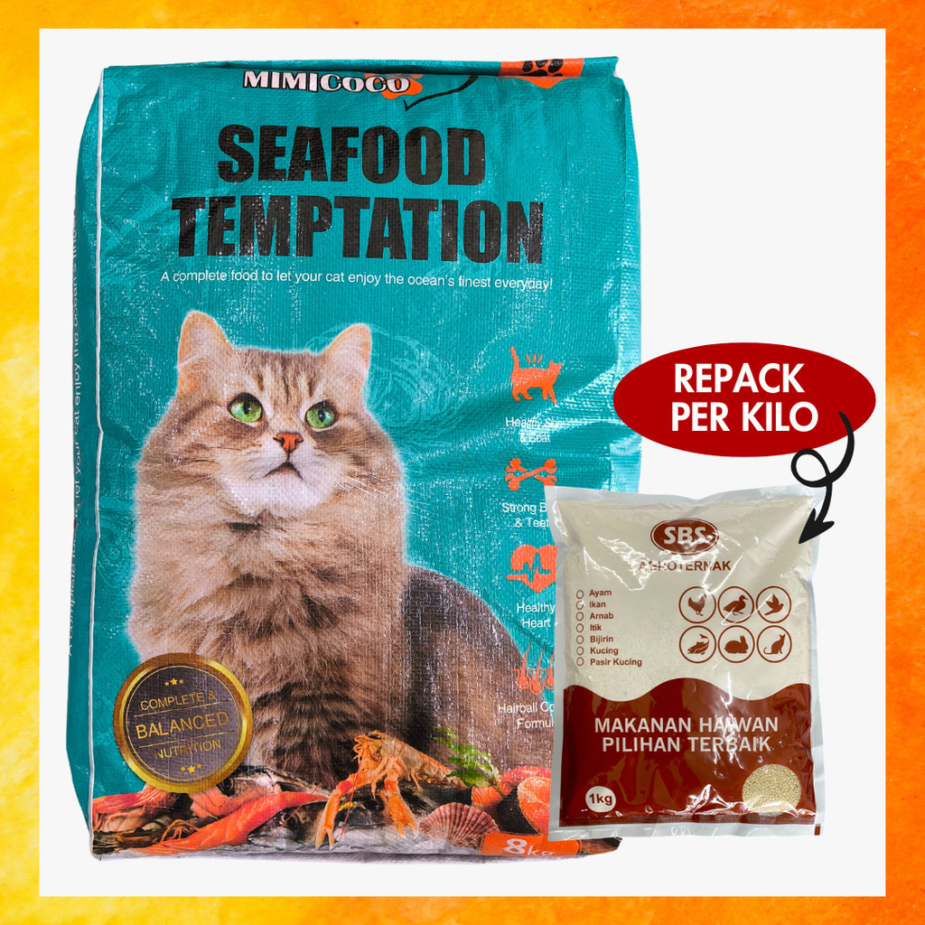 [1KG] [REPACK] MIMICOCO SEAFOOD TEMPTATION | MAKANAN KUCING MIMI COCO ...
