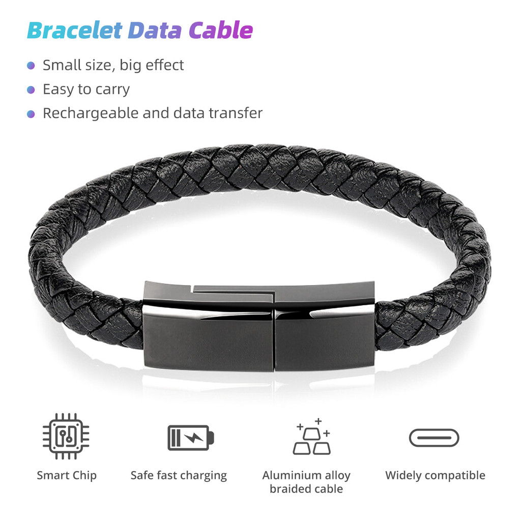 HdoorLink Bracelet Fast Charger Cable PD 60W Portable Wristband ...
