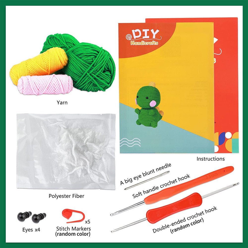 Beginner Crochet Material Kit- DIY Crochet Set-Full Knitting Tools ...