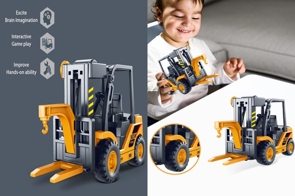 bangla| Drive Forklift Toy Toddlers Forklift Truck Die-cast Forklift ...