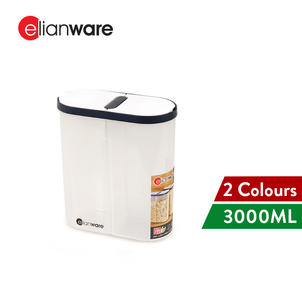 Elianware 3Ltr Cereal Dispenser Pasta Rice Snacks Food Storage Box ...