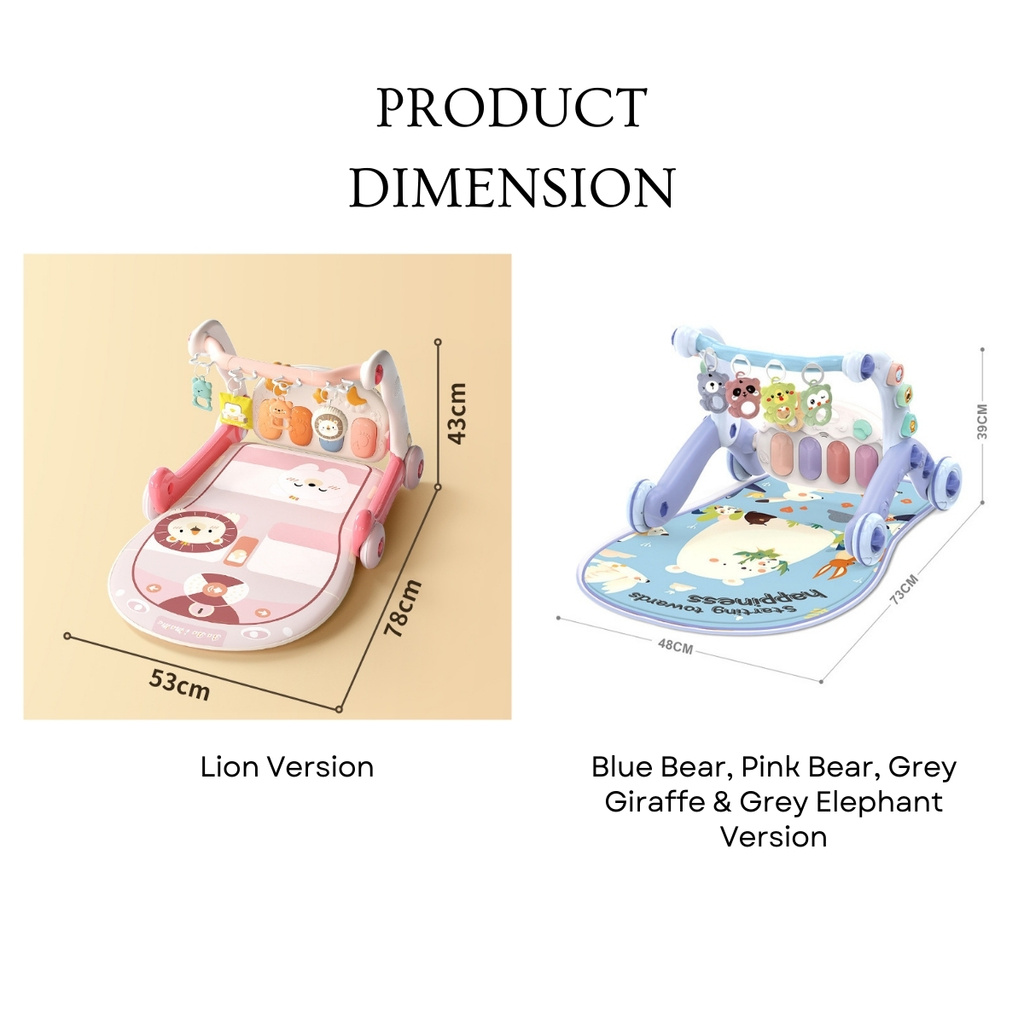 Mimo Baby 6 IN 1 Premium Baby Play Gym with Soft Mat & Colorful Music ...