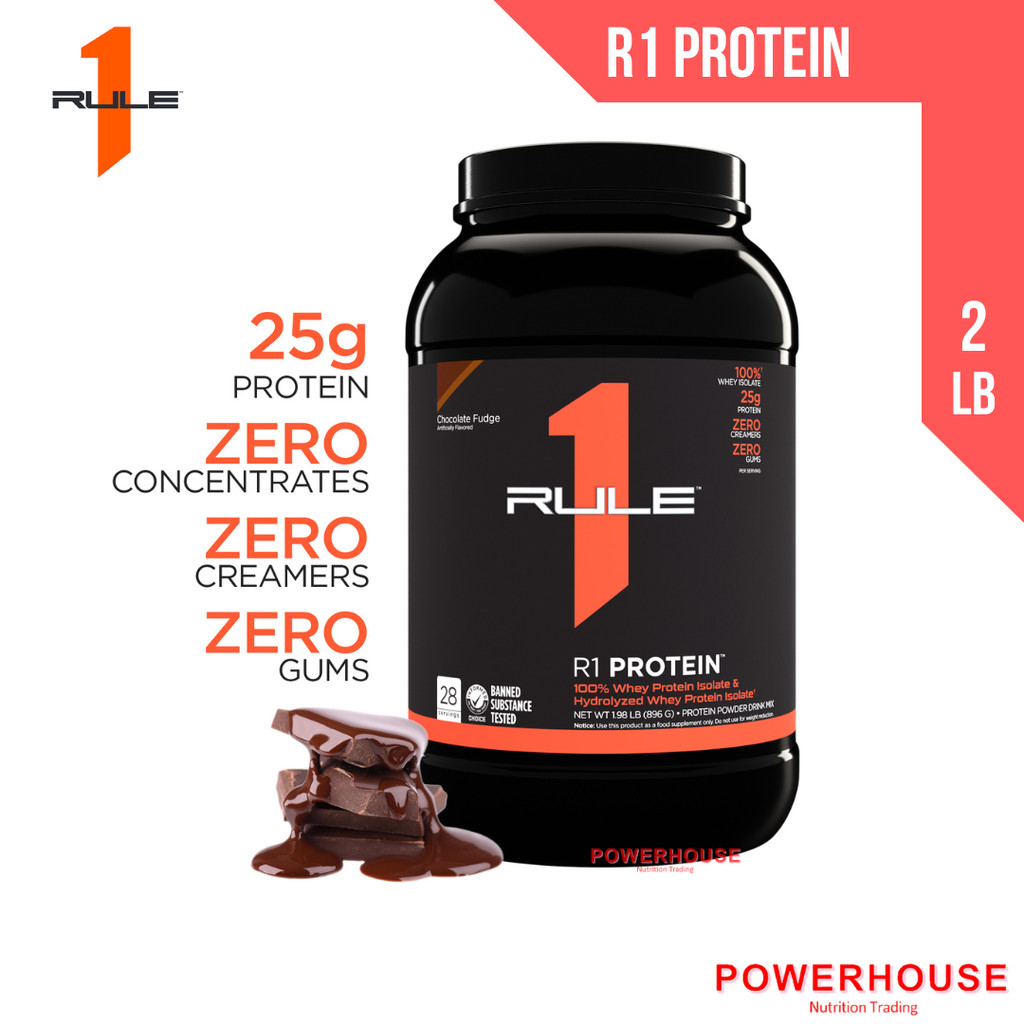 Rule 1 Protein 100% Whey Isolate & Hydrolyzed Whey Protein Isolate, 2lb ...