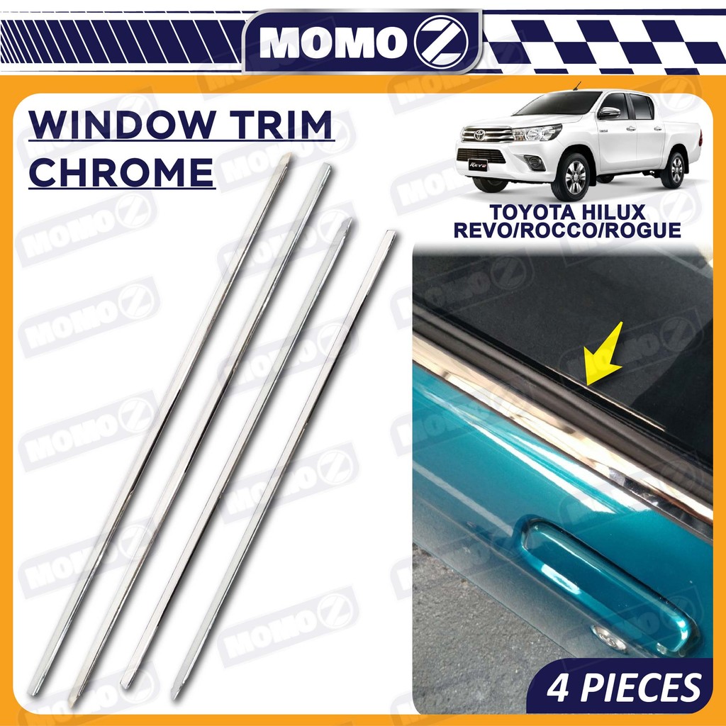 Car Toyota HILUX REVO ROCCO ROGUE Window Trim Chrome Lining Door Belt ...