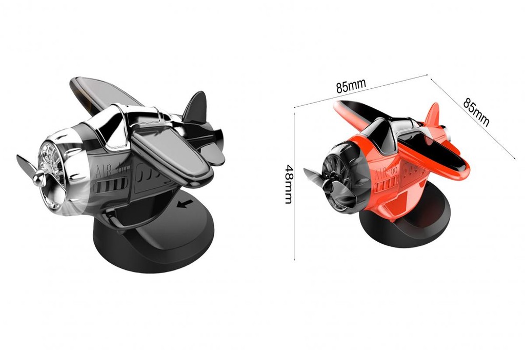 SPM Solar-powered Propeller Ornament Dashboard Ornament 360° Rotating Solar Powered Airplane Car ...