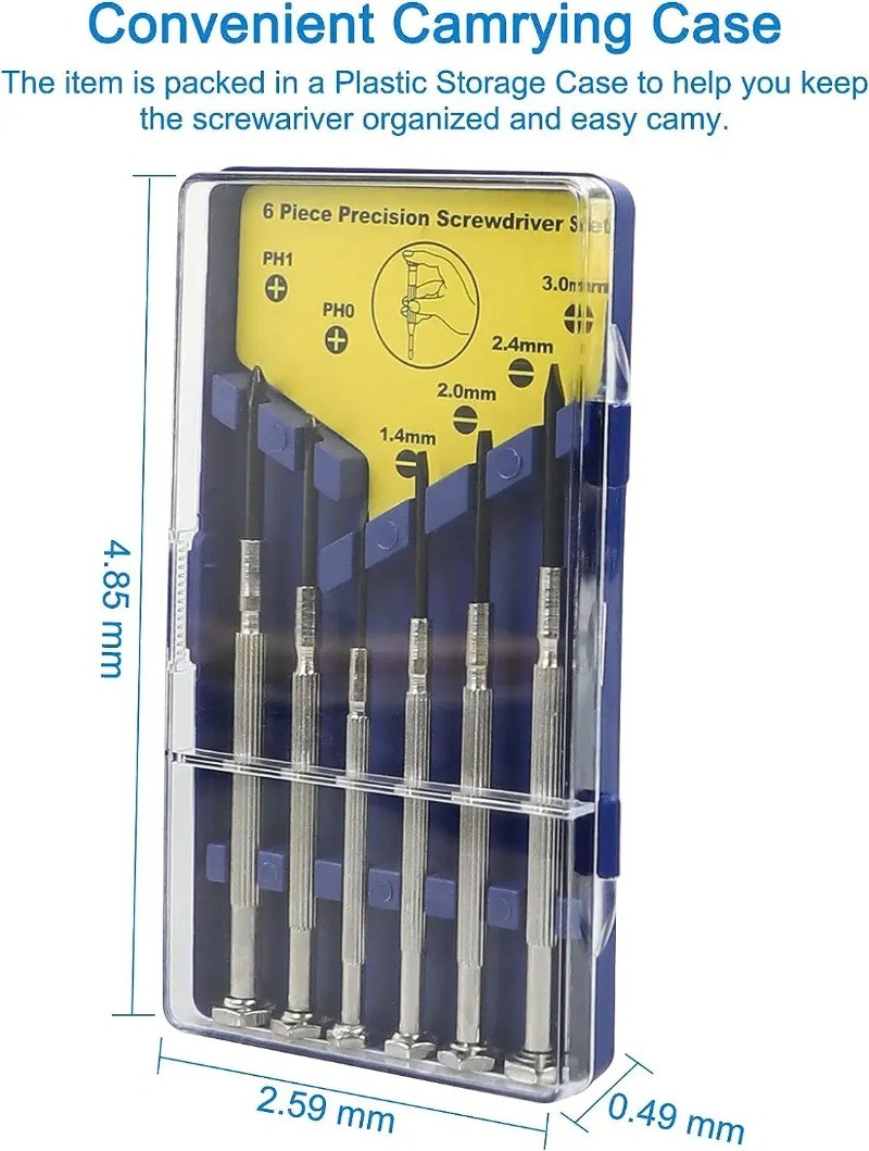 6pcs/Set Precision Screwdriver Set with Flat Head and Philips 6 ...