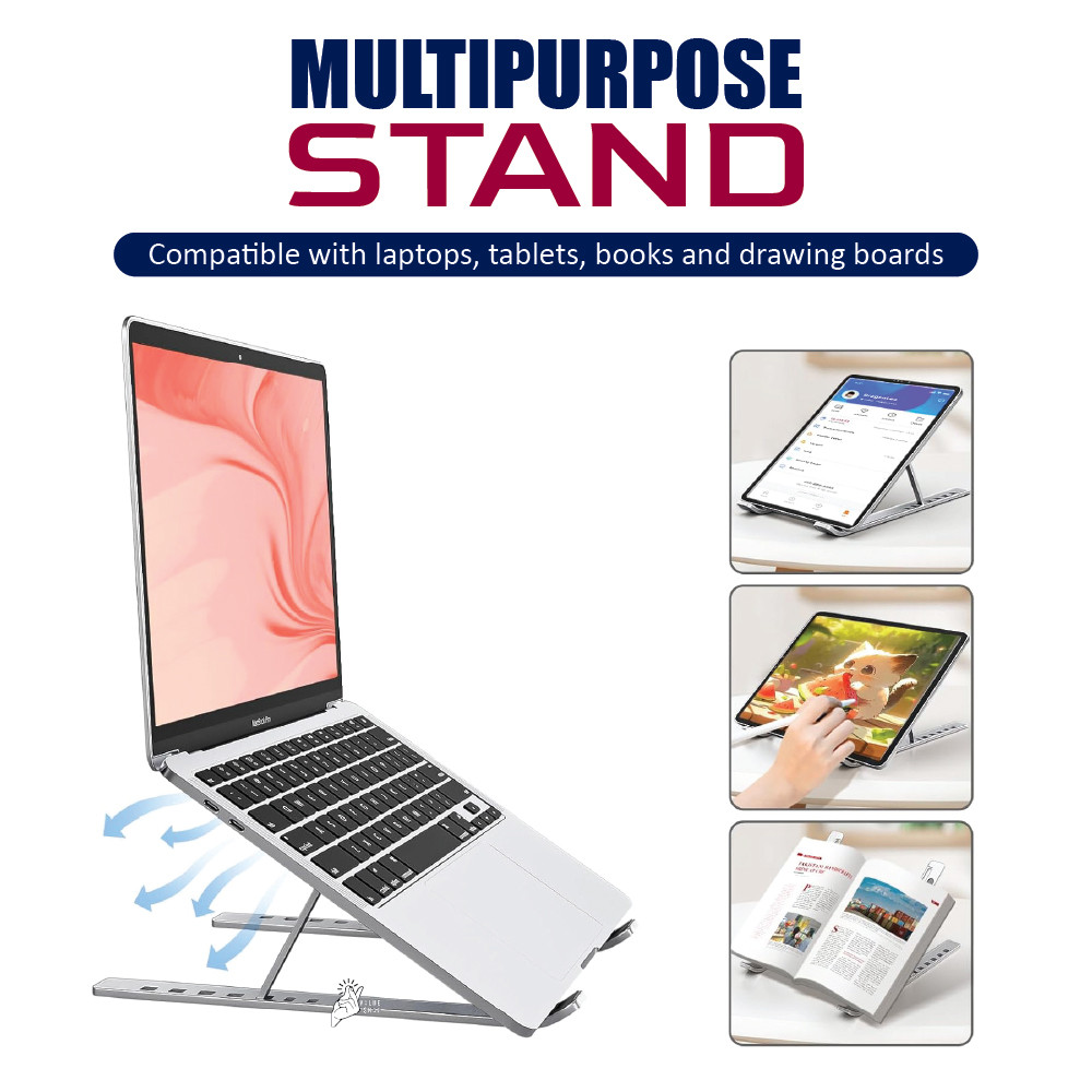 Laptop Stand Holder Adjustable Laptop Macbook Portable Stand Aluminium ...