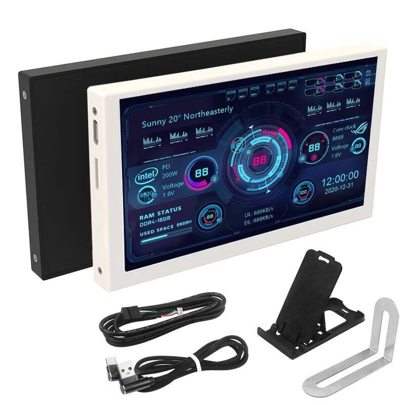 5 Inch USB Display IPS Secondary Screen Type-C LCD Computer CPU GPU RAM ...