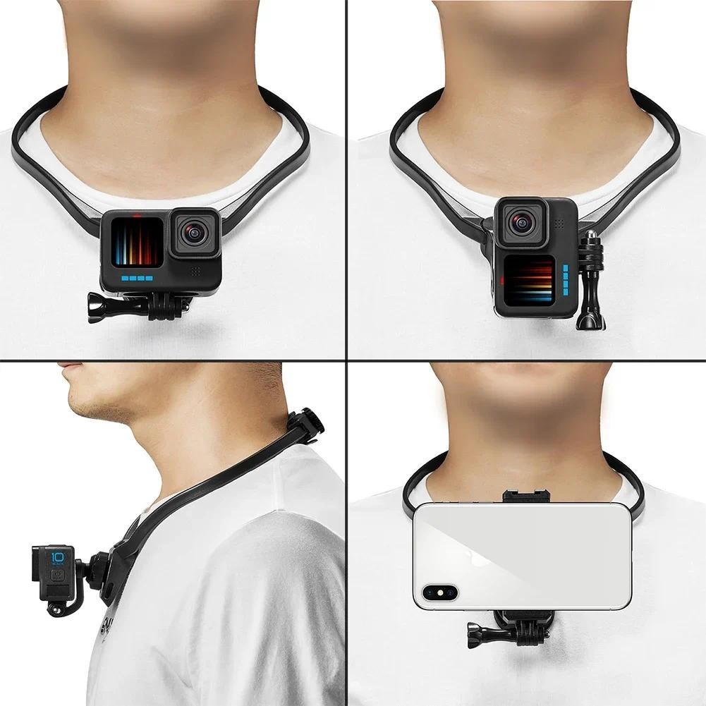 Neck Holder Camera Mount For GoPro 13 12 Hero 11 10 9 8 7 Insta360 DJI ...